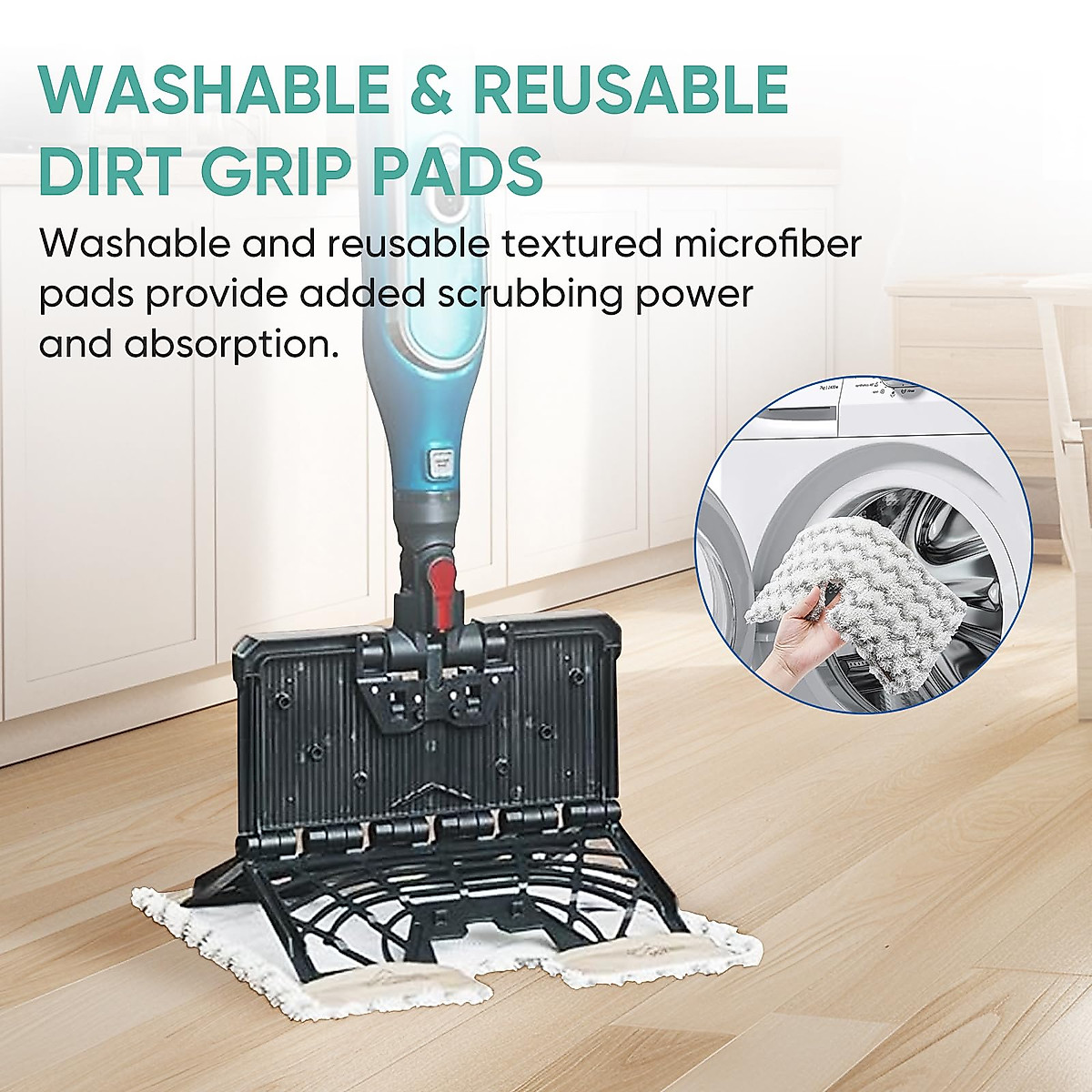 3 Pack Steam Mop Pads Replacement P184WQ for Shark Lift-Away Pro & Genius Steam Pocket Mop System S3973 S3973D S3973WM S5001 S5002Q S5003A S5003D S5004 S5004W S6001W S6001WM S6002 S6002C S6003D S6003W