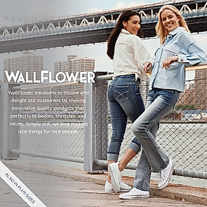 WallFlower Women's Size Ultra Crop Mid-Rise Insta Soft Juniors (Standard, Holly, 20 Plus