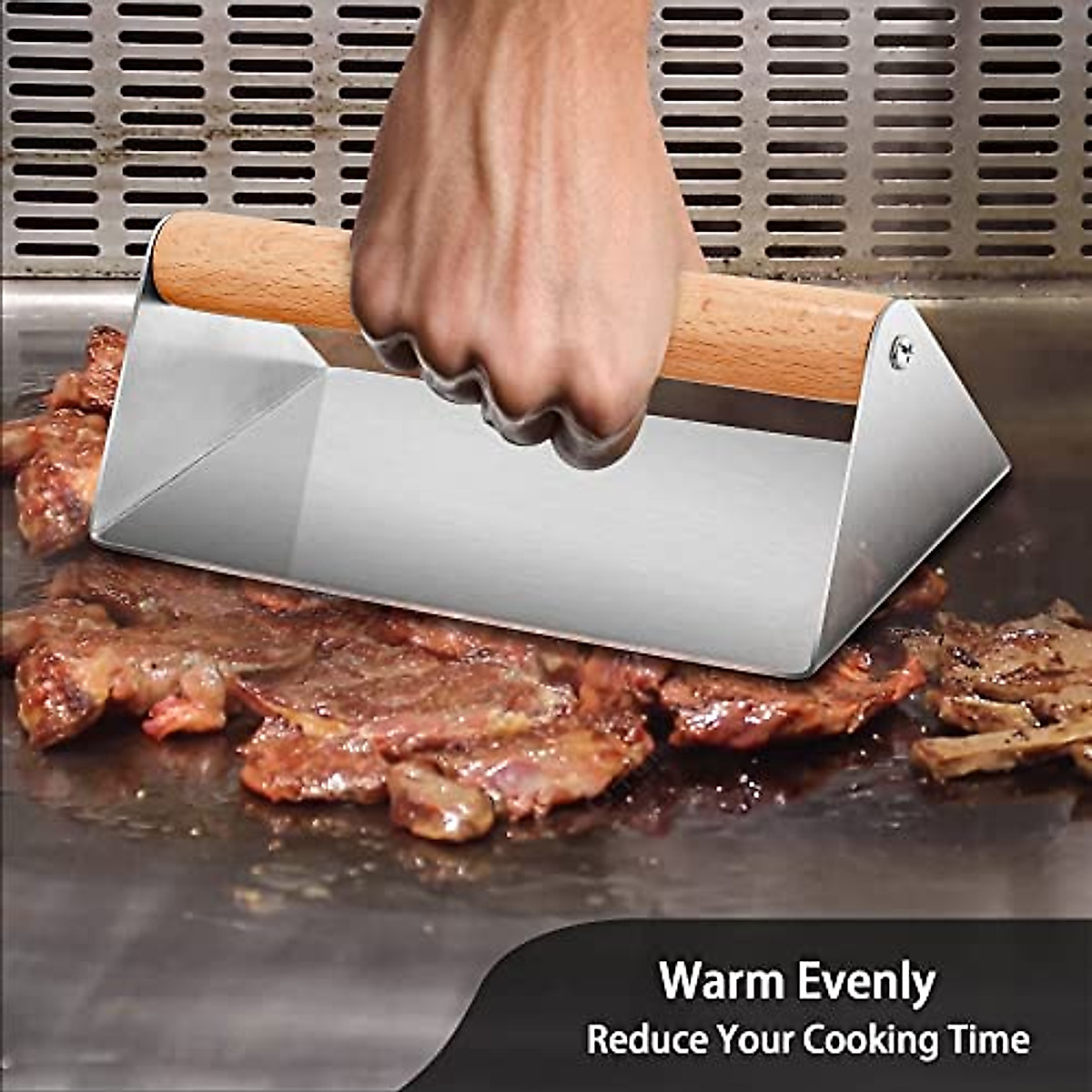 Leonyo 26 Piece Griddle Accessories, Flat Top Grill Accessories Stainless Steel Griddle Spatula with Metal Scraper, Burger Press, Melting Dome, BBQ Grilling Tools for Outdoor Kitchen Hibachi Grill