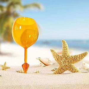 Floating Wine Glasses for Beach & Pool, Reusable & Shatterproof Acrylic Beach Glasses Stemwares, Floating Poolside Wine Glasses for Pool, Beach, Party, Camping