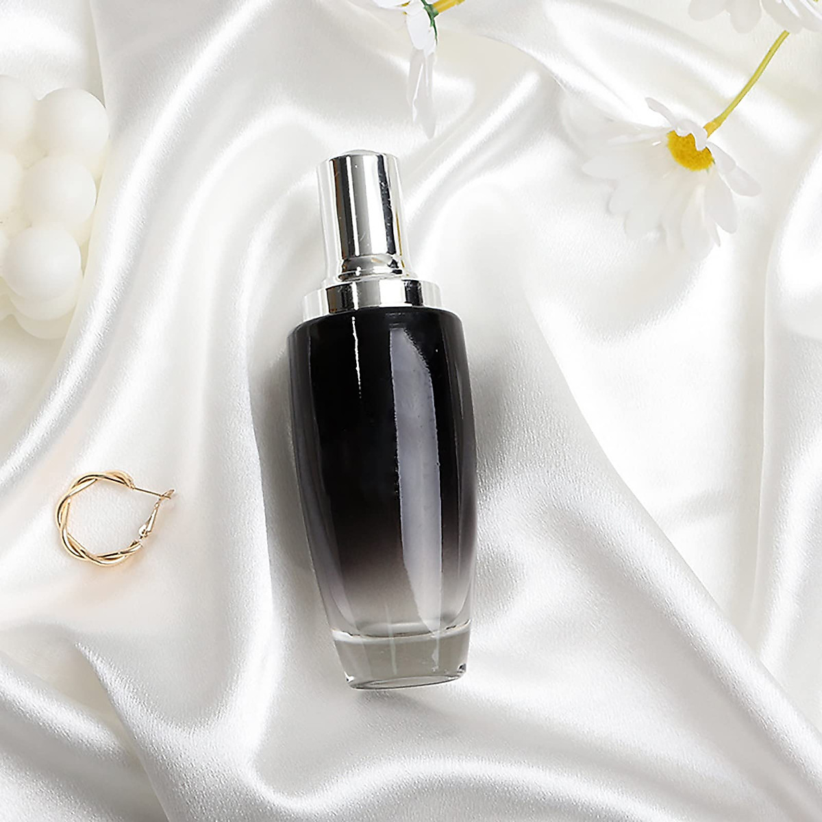 Yiemoge Satin Photography Background Silk, Glossy Fabric Cloth Backdrops for Goods, Crafts, Jewelry, Cosmetics, Food Photoshoot and Flat Lay (White, 3.3×2.5ft/100×75cm)