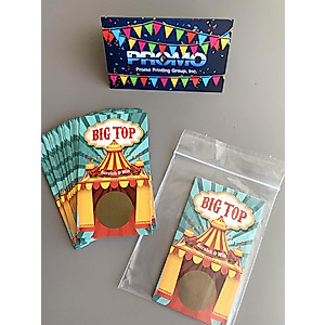Big Top Scratch Off Cards - (30 Cards) - Promotional Scratch and Win – Raffle