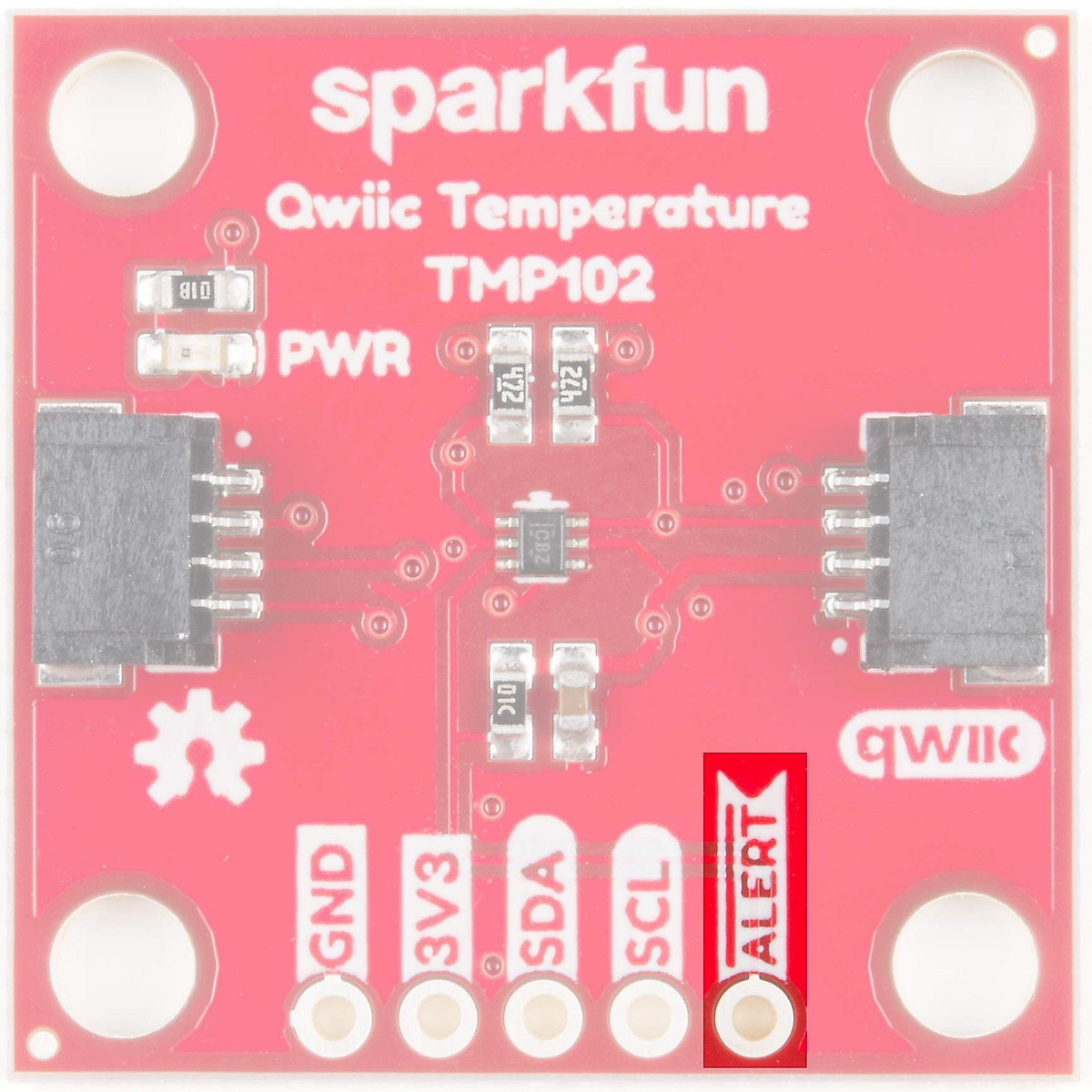 SparkFun Digital Temperature Sensor - TMP102 (Qwiic)-Compatible with Arduino and other Single-board computers Easy-to-Use I2C sensor Plug-and-Play breakout board Runs from 1.4-3.6V input Use with 3.3V