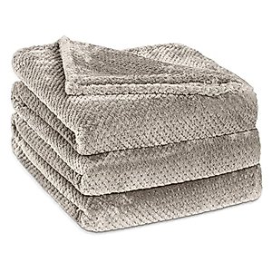 GAGAHAO Fleece Throw Blanket, Fuzzy Throw Blanket for Couch Sofa Soft Warm Cozy Furry Decorative Thick Blankets & Bed Throws for Couch (Khaki, 40x60 inch)