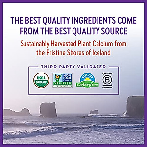 New Chapter Calcium Supplement - Bone Strength Organic Calcium with Magnesium, Vitamin D3+K2, 70+ Trace Minerals for Bone Health, Gluten Free, Easy to Swallow - 120 Slim Tablets