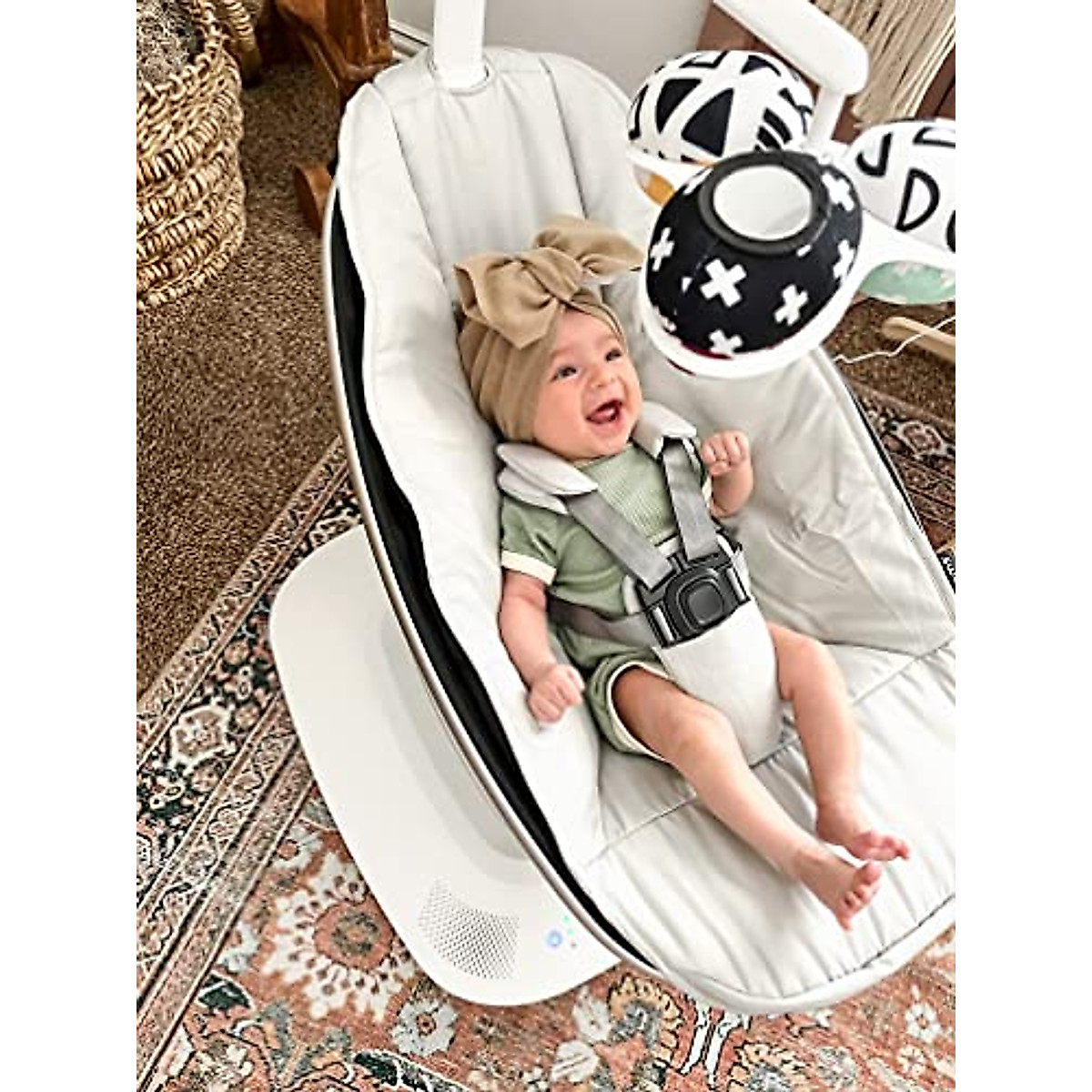 4moms MamaRoo Multi-Motion Baby Swing, Bluetooth Enabled with 5 Unique Motions, Black