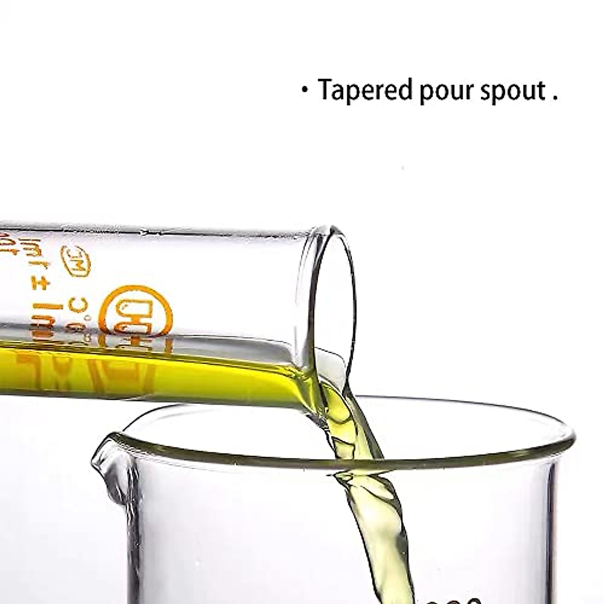 100ml Graduated Cylinder, Measuring Borosilicate Glass, Ideal for Science, School and Home Lab, HUAOU, Pack of 1