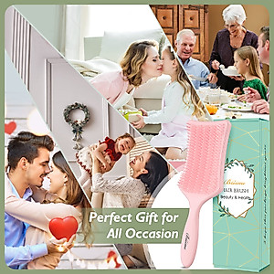 Detangler Brush, Detangling Hair Brushes for Women Men Girls Kids, Paddle Detangle Brush for Wet Dry Natural Curly Thick Fine Afro Hair, Styling Brush Gently Glide Through Knots Promotes Healthy Hair