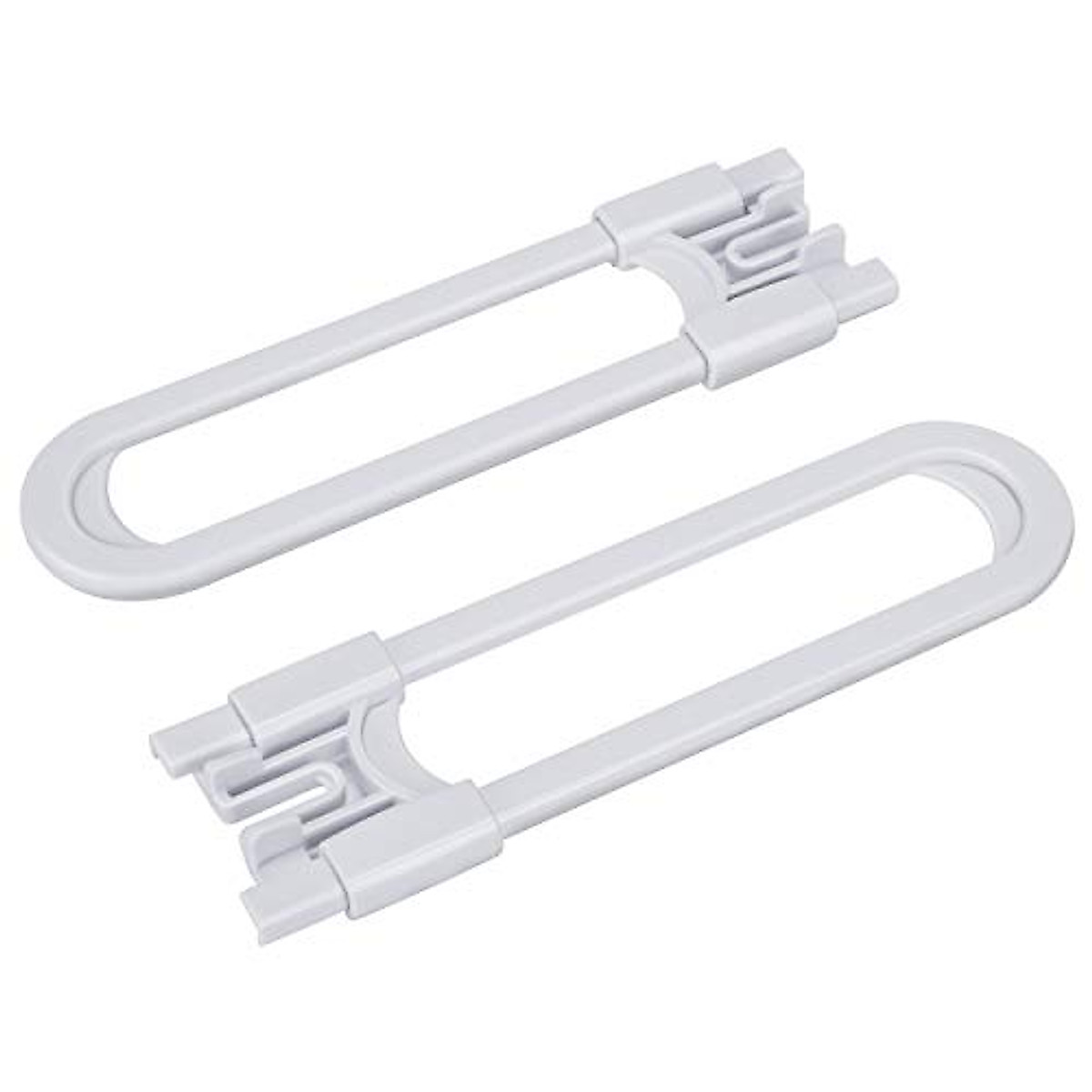 Goodv Baby Proof Cabinet Lock - 2 Pack Adjustable Child Safe U Shape Straps Multi-use for Closet Drawer Dresser No Adhesive No Tools(2)