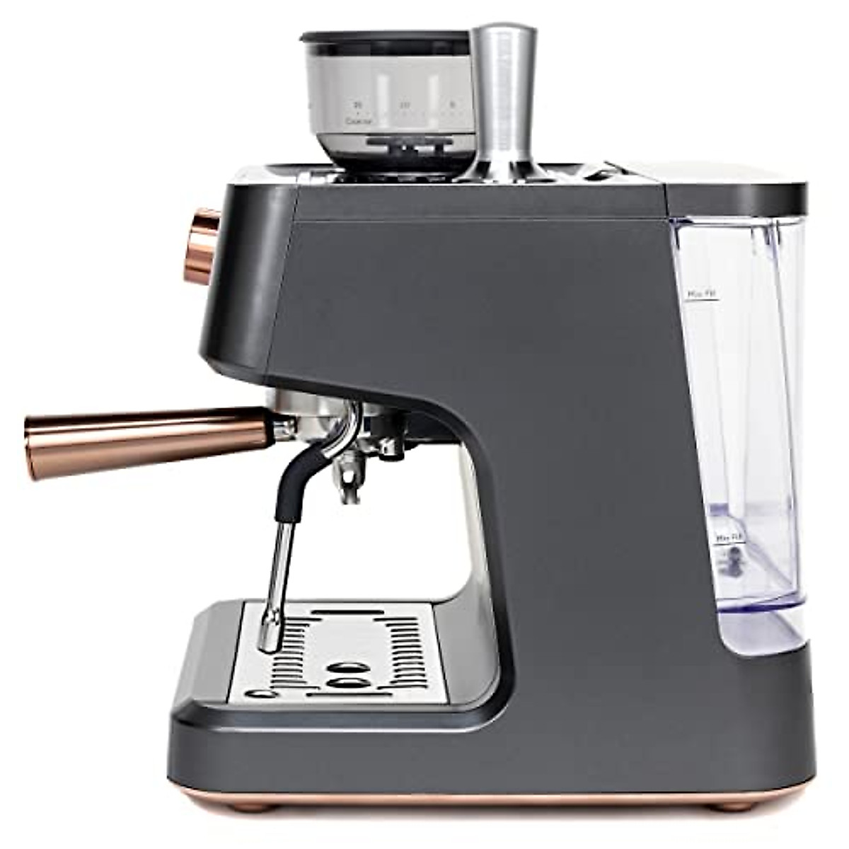Café Bellissimo Semi Automatic Espresso Machine + Milk Frother | WiFi Connected| Built-In Bean Grinder, 15-Bar Pump & 95-Ounce Water Reservoir | Matte Black, C7CESAS3RD3