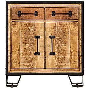 SEASD Sideboards and Buffets Cabinet with Storage Decor 25.6"x11.8"x27.6" Solid Mango Wood