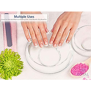 Royal Imports Flower Glass Vase, Bowl Terrarium Succulent Planter, Air Plant Hydroponic Display, Floating Candles Decorative Centerpiece Floral Container for Home or Wedding Set of 2, Clear