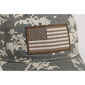 Patriot Series Digital Camo American Flag Hat 6-Panel Unstrutcuted American Flag Dad Cap (Digital Camo)