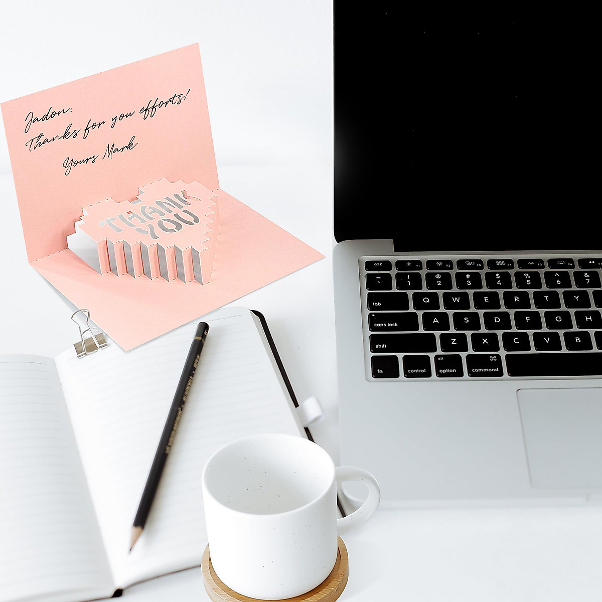 FUHOSENG 50 Pack Pop Up Thank You Cards, 4x6 Love 3D Greeting Card With Envelopes and Stickers For Small Business, Baby Showers, Wedding, Graduation, Birthdays, Mothers Day, Fathers Day, Thanksgiving