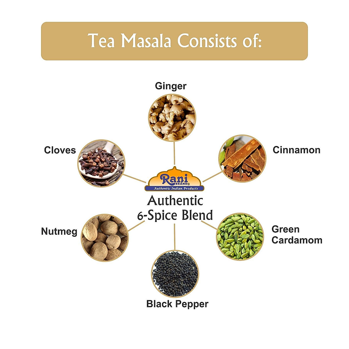 Rani Tea (Chai) Masala Indian Spice Blend 16oz (1lb) 454g Bulk PET Jar ~ All Natural | Vegan | Gluten Friendly | Salt & Sugar Free | NON-GMO | No Colors | Indian Origin