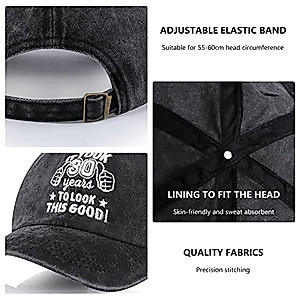 30th Birthday Gifts for Men Women, Vintage 30th Happy Birthday Gift Ideas Baseball Caps Adjustable, Funny 30th Washed Cotton Hats for Him Her Uncle Aunt Friends