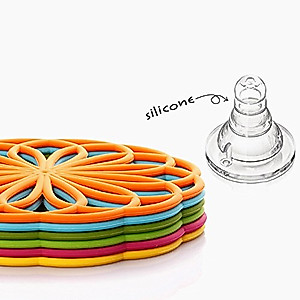 ME.FAN Silicone Trivet - Trivet Mat - Kitchen Hot Pads for Pots/Hot Dish Insulated Teapot Trivet Flexible Durable Non Slip Large Coasters 3 Set Yellow, Diameter: 7.87"