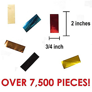 LARGE Metallic Confetti – Jumbo Mylar Rainbow Foil Confetti Bag Perfect for New Years, Surprise Parties, Birthdays, Photoshoots, Engagements & Weddings (300 Grams, Over 7,500 PCS) by JPACO