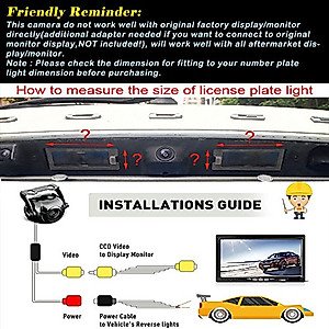 Misayaee HD 720p Rear View Back Up Reverse Parking Camera in License Plate Lighting Night Version for Toyota FJ Cruiser 2007~2020/Toyota Land Cruiser LC120 LC150 Series Prado 2007-2020 2700 4000