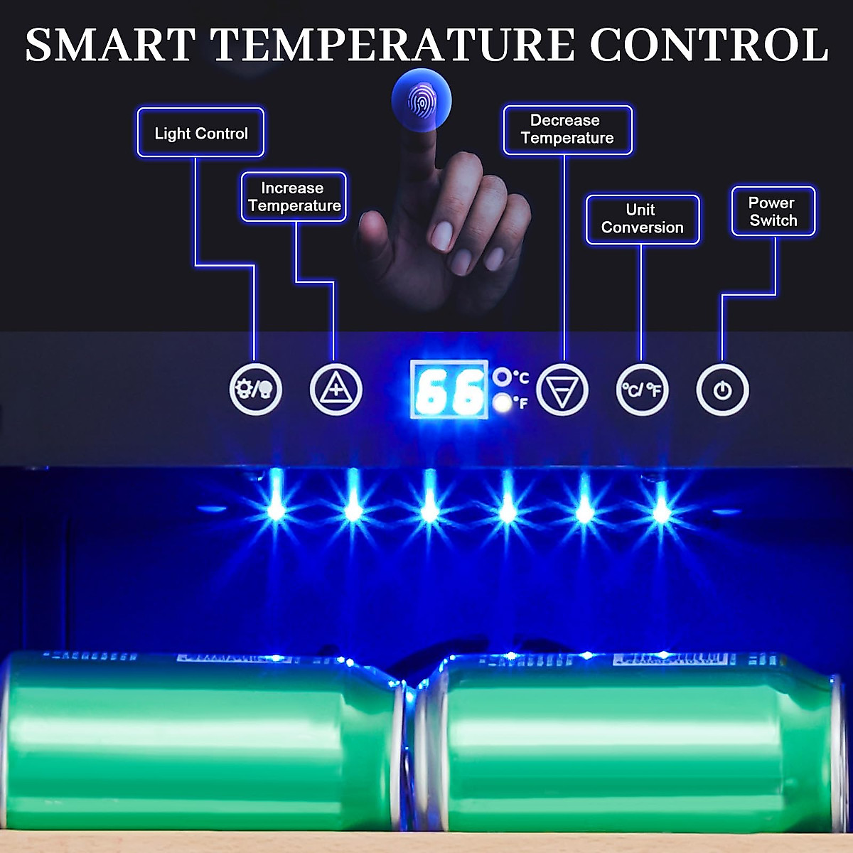 Garvee Wine Fridge, Wine Cooler Dual Zone, Wine and Beverage Refrigerator 28 Bottles and 80 Cans with Glass Door, Adjustable Shelves, Digital Temperature Control, Freestanding/Built-in