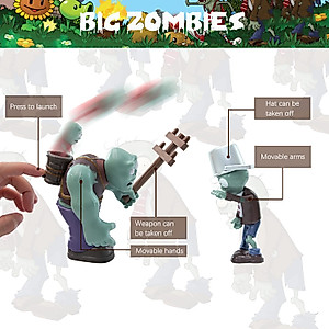 Maikerry Plants and Zombies Figurines 12pcs PVZ Action Figures Set Game Great Birthday Gifts for Boys and Girls -with Waterproof Battlefield Map