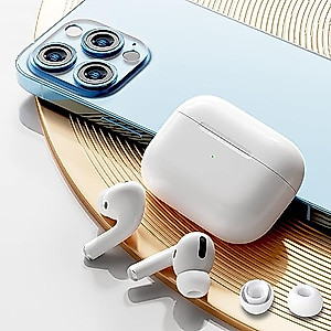 3 Pairs AirPods Pro Ear Tips Replacement for AirPods Pro, Silicon Earbuds Tips with Noise Reduction Hole, Fit in The Charging Case