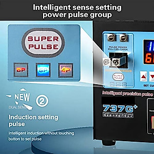 737G Battery Welding Machine,0.35mm Battery Spot Welder Battery Welding Machine and Soldering Station Portable Pulse Welding Machine for Battery Pack 18650 14500 Lithium Batteries