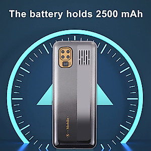 Hilitand Unlocked Mobile Phone for Senior, Easy to Use Big Button Cell Phone 2G, 2500mAh, FM Radio, Flashlight, Dual SIM, Loud Voice, 2.2" Screen for Older People, Kids(Black-US)