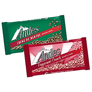 Christmas Chocolate Baking Chips Holiday Mint and Peppermint Crunch Bite Size Chocolates, Assorted Flavor, Pack of 2