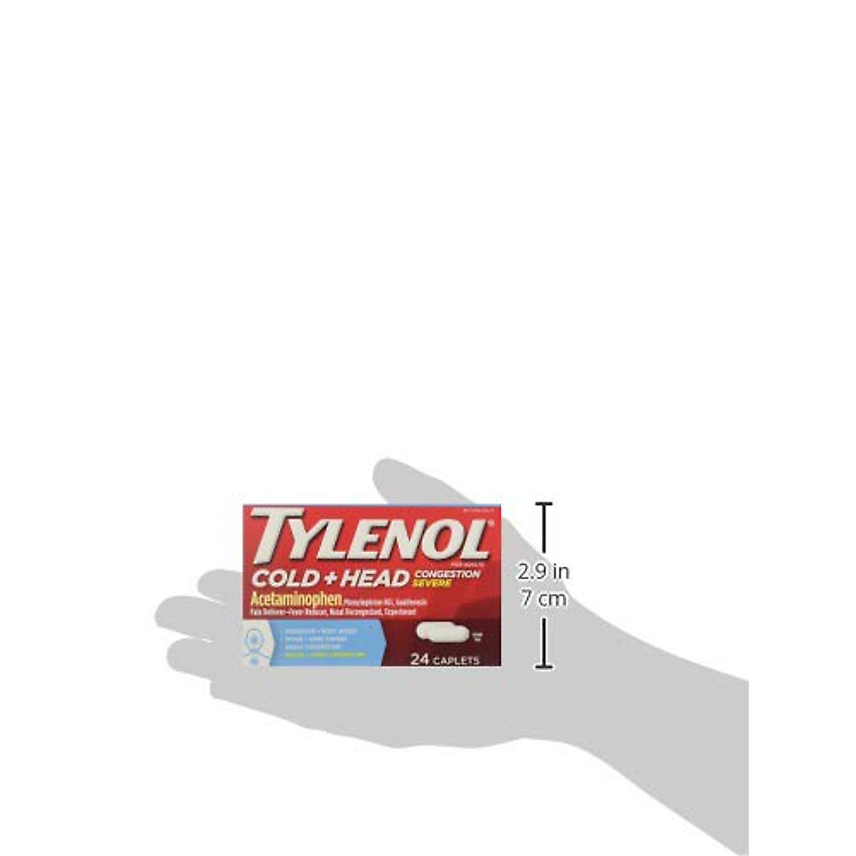Tylenol Cold + Head Congestion Severe, 24 Caplets (Pack of 2)