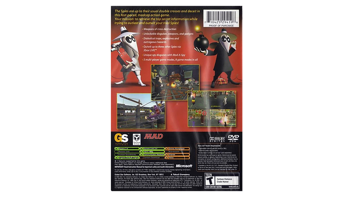 Spy vs Spy Xbox Game - Fun Action Espionage for Multiplayer