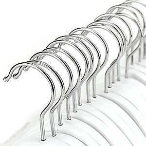 HANGERWORLD 6 White Wooden 11.8inch Kids Notched Coat Clothes Garment Hangers Non Slip Pants Bar