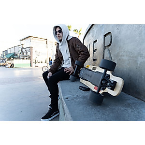 Blitzart 38" Hurricane Electric Longboard Electronic Skateboard 18mph 350w brushless Motor (Hurricane Black)