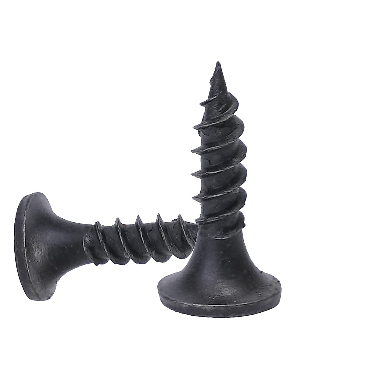 #6 X 5/8" Wood Screws 100pcs Black Flat Phillips Screws Self Tapping Wood Screws Carbon Steel Assorted Drywall Screws for Wood, Cabinet, Furniture