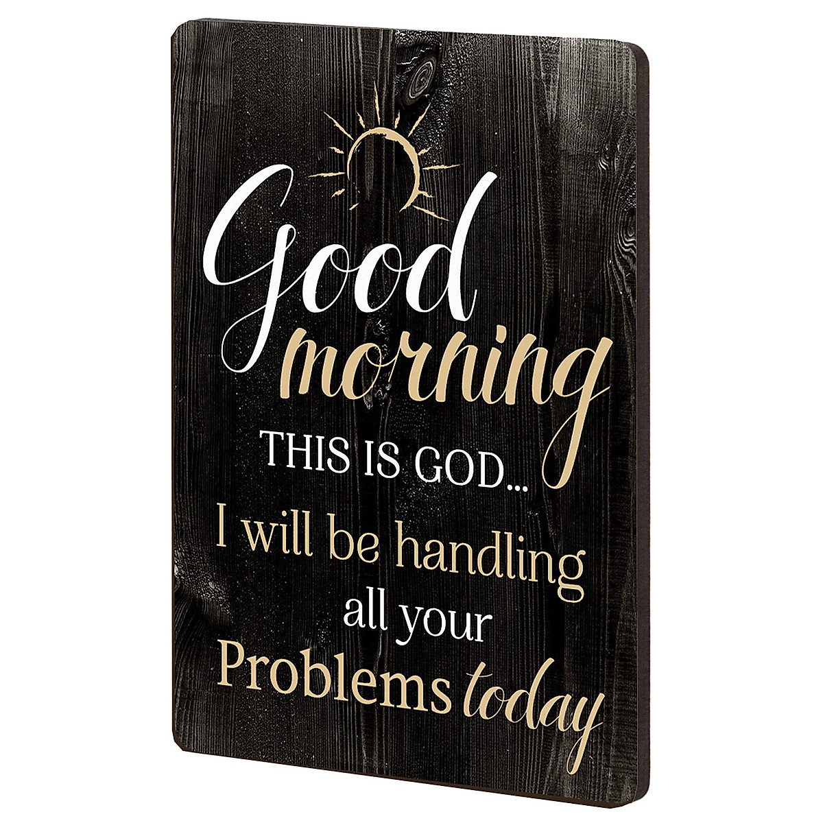 Good Morning This is God Distressed Wood Look 2.5 x 3.5 Inch Wood Lithograph Magnet