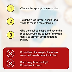 EZGOODZ Reusable Beeswax Food Wraps S, M, L. Pack of 3 Organic Reusable Beeswax Wrap with Animal Print. Washable Bee Wax Paper Food Wrap for Sandwiches, Bowls. Sturdy Beeswax Wraps for Food Reusable