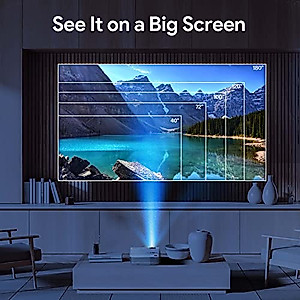Native 1080P Projector with 5G WiFi and Bluetooth 5.0 - Caupureye Smart Movie Projector for Home & Outdoor Use, Small Proyector Compatible with iOS/Android/PC/Xbox/PS4/TV Stick
