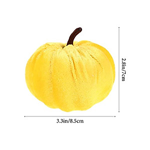 Garneck 18 Pcs Fabric Pumpkin Ornament Thanksgiving Table Decor Fall Harvest Pumpkins Mini Fake Pumpkins Farmhouse Pumpkin Halloween Kitchen Decor Pumpkin Decor Vegetable Miniature Foam
