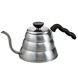Hario V60 "Buono" Drip Kettle Stovetop Gooseneck Coffee Kettle 1.0L, Stainless Steel,Silver
