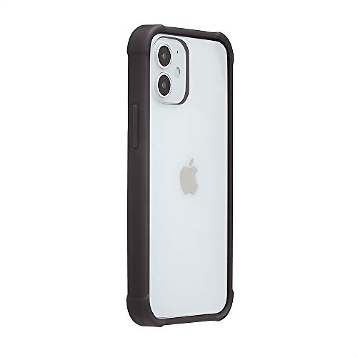 Amazon Basics Shockproof and Protective Case for iPhone 12 mini, Clear and Black