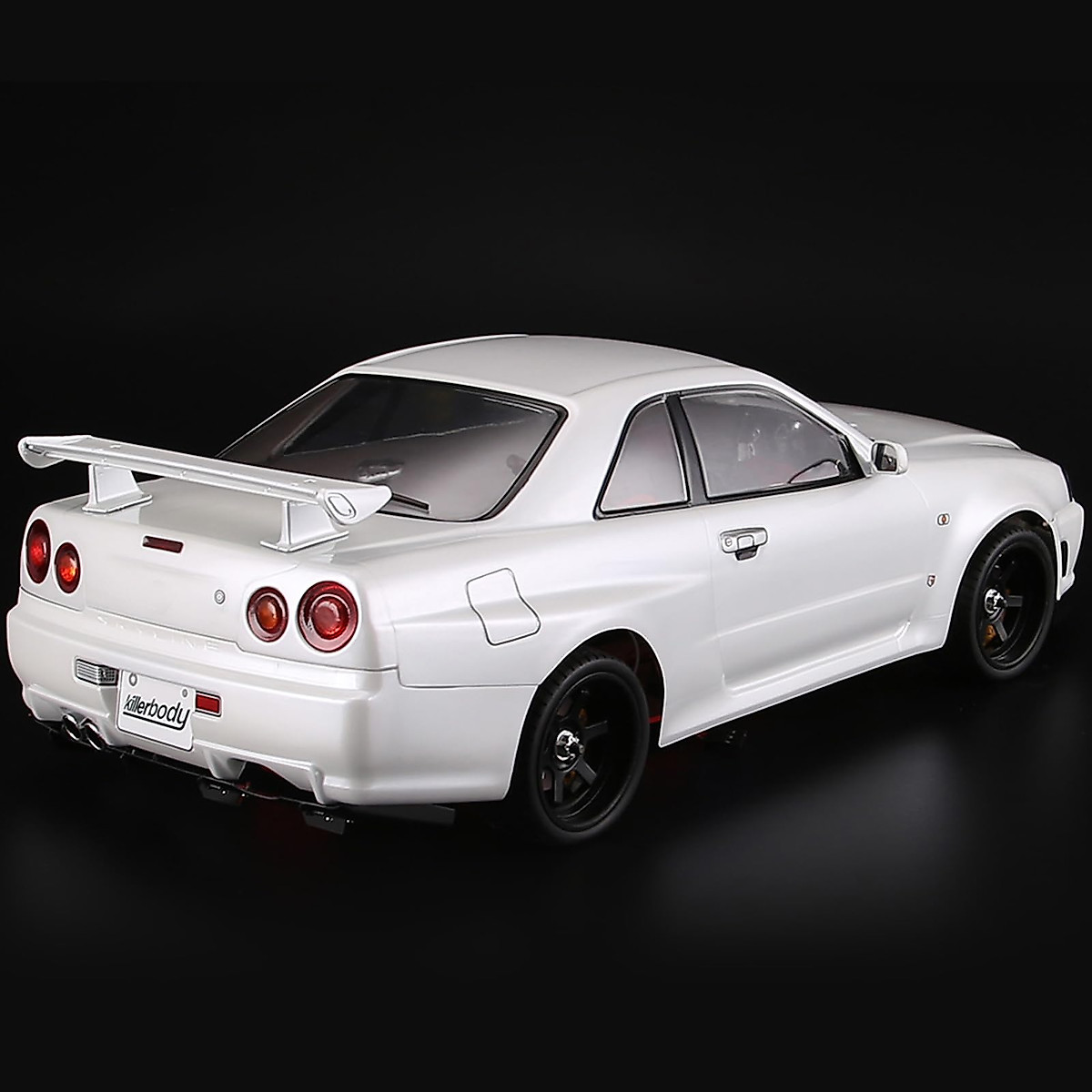 Goolsky Killerbody 48646 Skyline (R34) Finished Body Shell Frame for 1/10 Electric Touring RC Racing Car DIY (White)