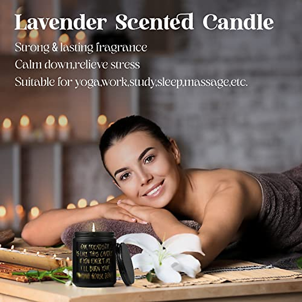 Gifts for Women Men, Birthday Gifts for Women, Soy Scented Candles Gifts for Her, Mom, BFF, Best Friends, Girlfriend, Sister