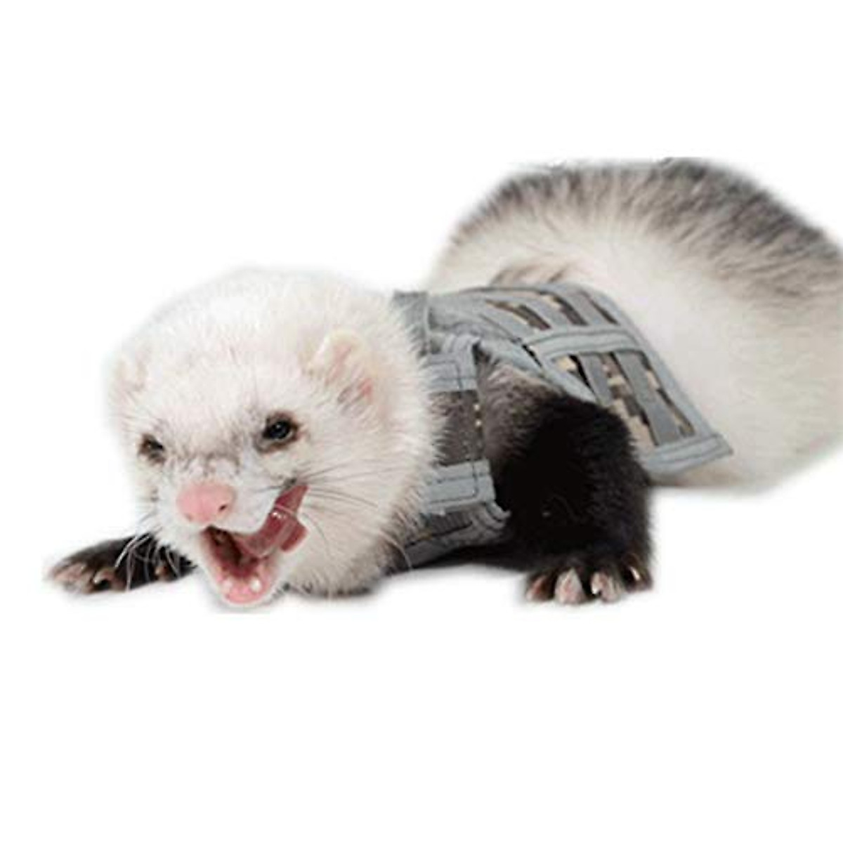 Ferret Clothes Small Animals Harness Military Style Adjustable Shoulder Straps Soft Mesh Comfort Durable Nylon Padded Vest Ferret Guinea Pig Hamster Bunny Kitten Puppy Small Pet Clothes Accessory