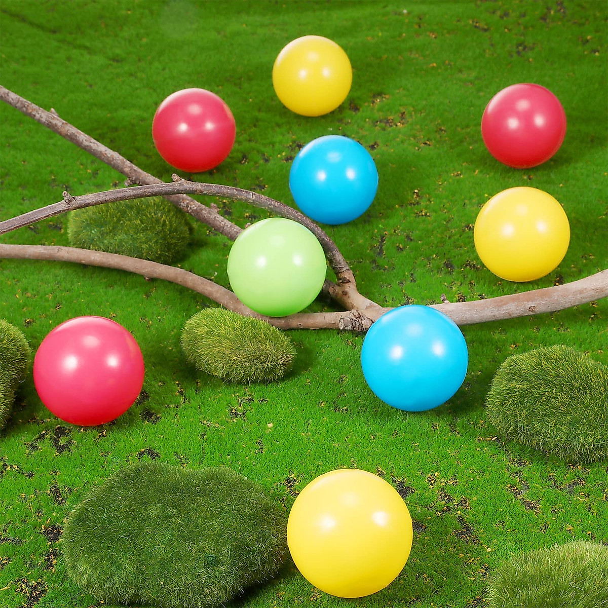 Civaner 12 Pcs Multi Colored Replacement Bulldozer Toy Balls 1.75 Inch Plastic Crush Proof Soft Air Filled Ocean Balls for Toddlers