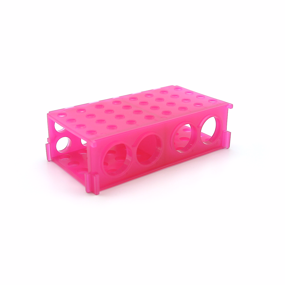 Heathrow Scientific HS29022D 4 Way Tube Rack, Polypropylene, Pink (Pack of 5)