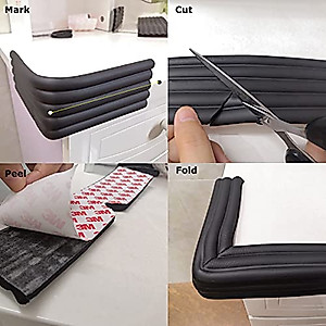 Makibi Edge Protector for Baby | Edge Guard Baby Proofing | Edge Bumpers for Furniture, Table, Desk | 3M Pre-Taped | 16.4ft/5m (Black)
