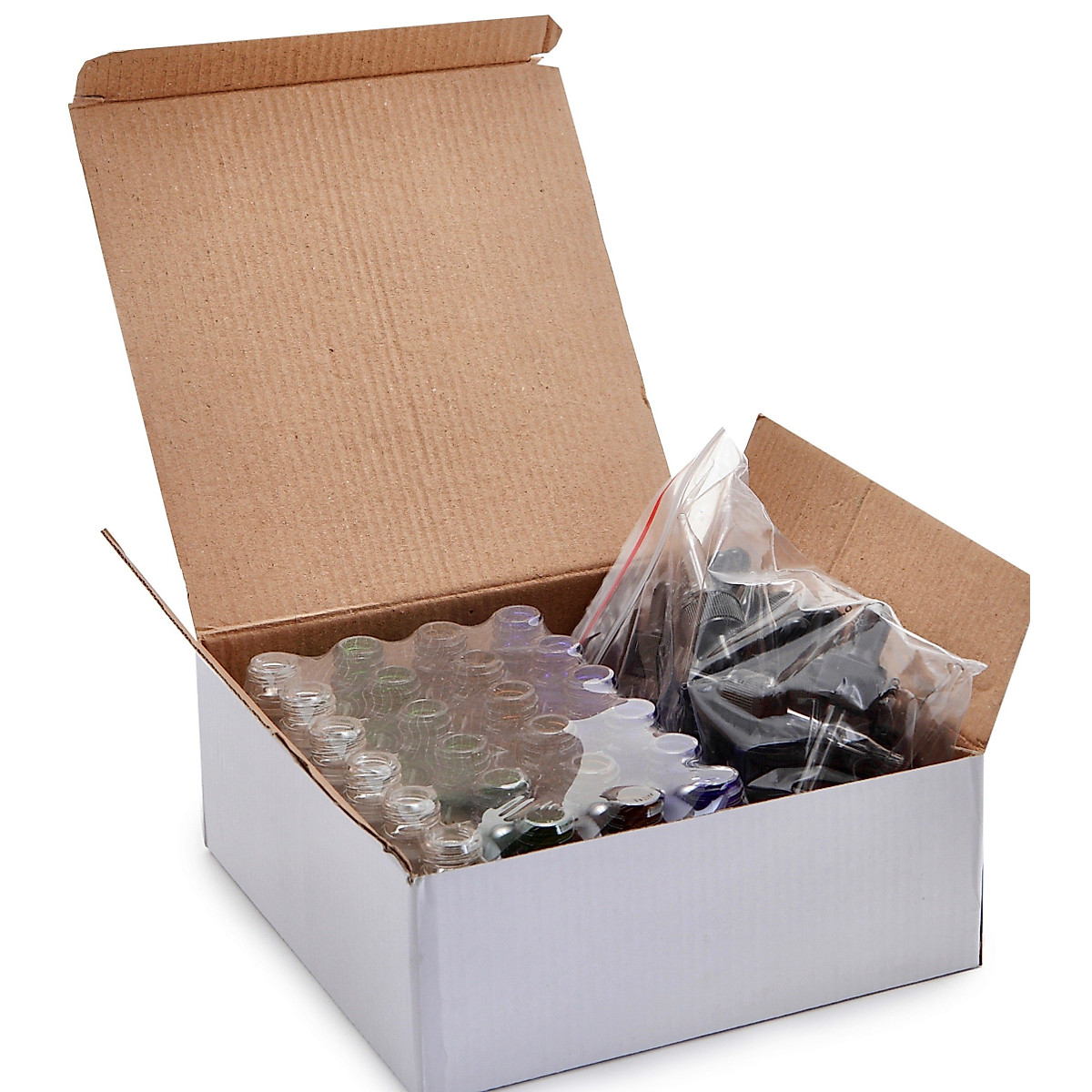 Vivaplex, 24, Assorted Colors, 15 ml (1/2 oz) Glass Bottles, with Glass Eye Droppers