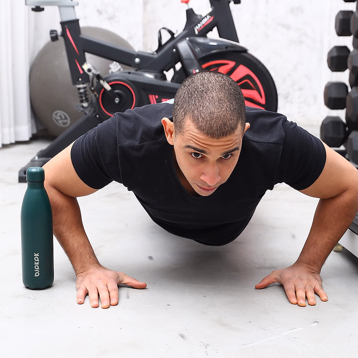 BJPKPK 17oz Insulated Stainless Steel Water Bottles,Sports Water Bottles Keep Cold for 24 Hours and Hot for 12 Hours,BPA Free for Travel,Blue