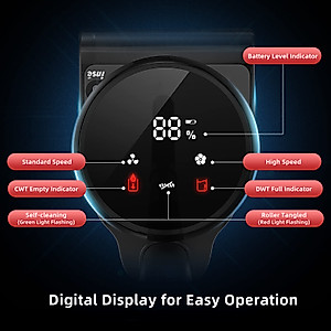 INSE Wet Dry Vacuum Cleaner Lightweight Cordless Vacuum and Mop for Hard Floors Wet-Dry Cleaning with LED Display and Voice Assistance-W5