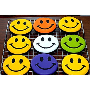 Designer Stencils Peace & Happiness Cookie Set Stencils, Beige/semi-transparent